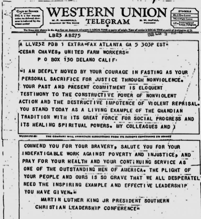 The Inspiring Telegram That One Hero, Martin Luther King Jr., Sent to ...